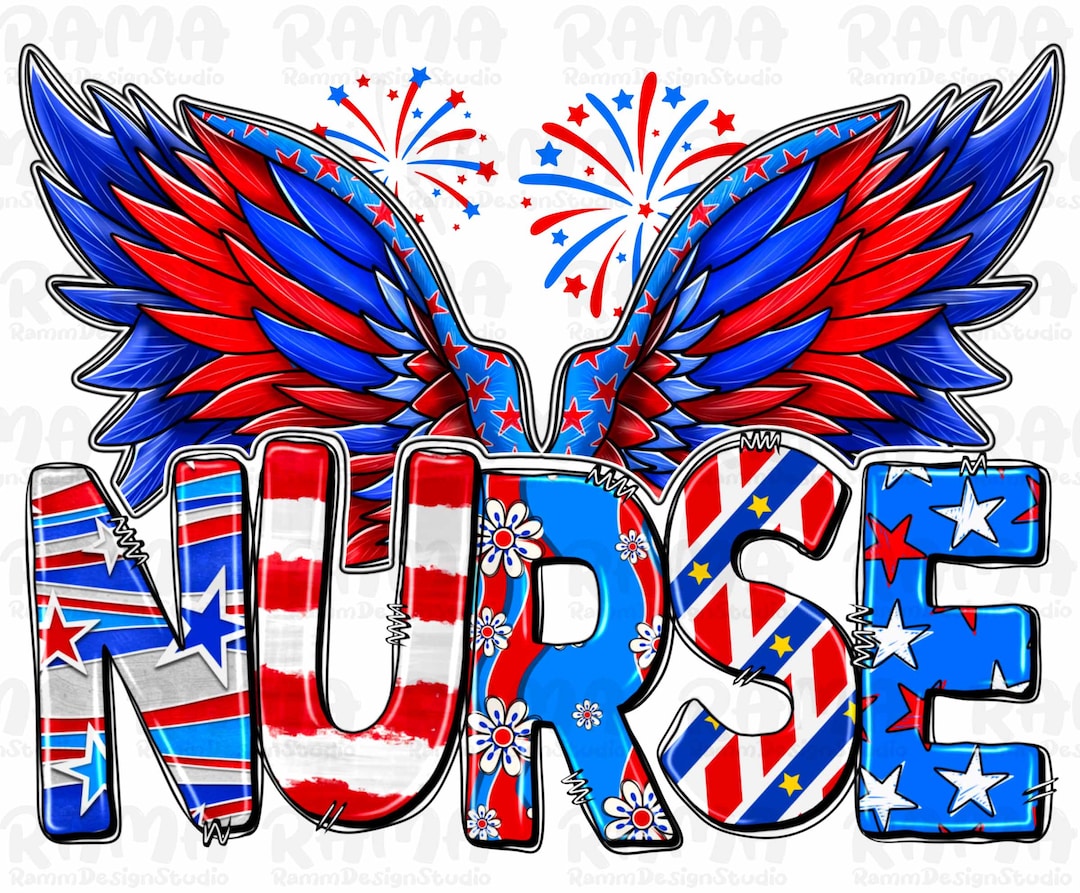 4th of July Nurse Png, 4th of July Png, American Nurse Png, Nurse Png ...