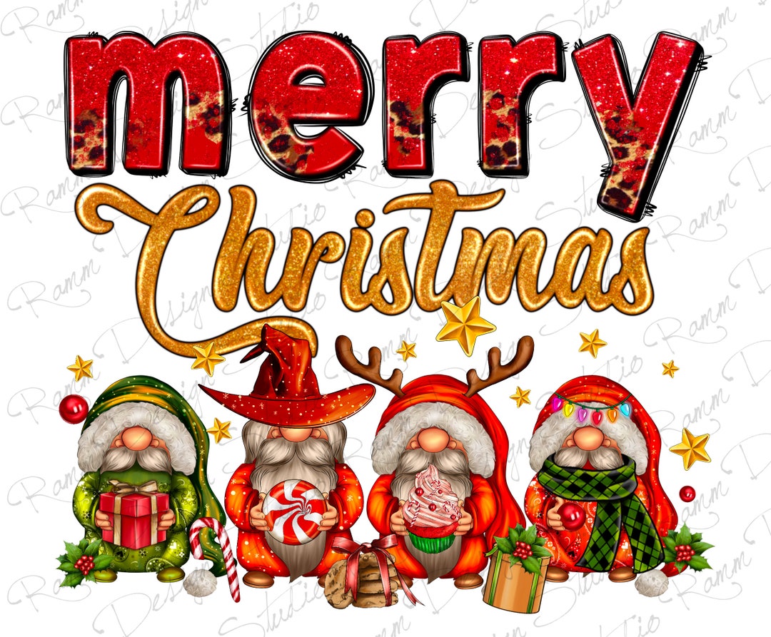 Merry Christmas Gnomes Png,christmas Gnome,gnome Png,digital Download ...