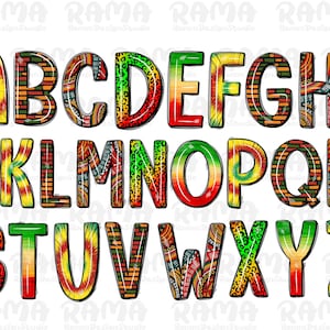 Juneteenth Alphabet Bundle Png, Juneteenth Png, Juneteenth Doodle ...