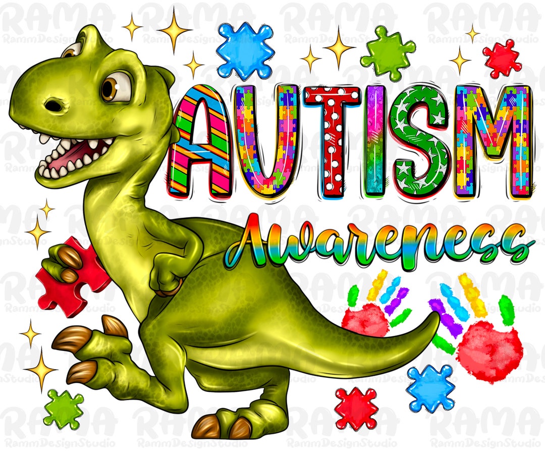 Autism Awareness Baby T-rex Png, Dinosaur Png, Autism Awareness, Autism ...