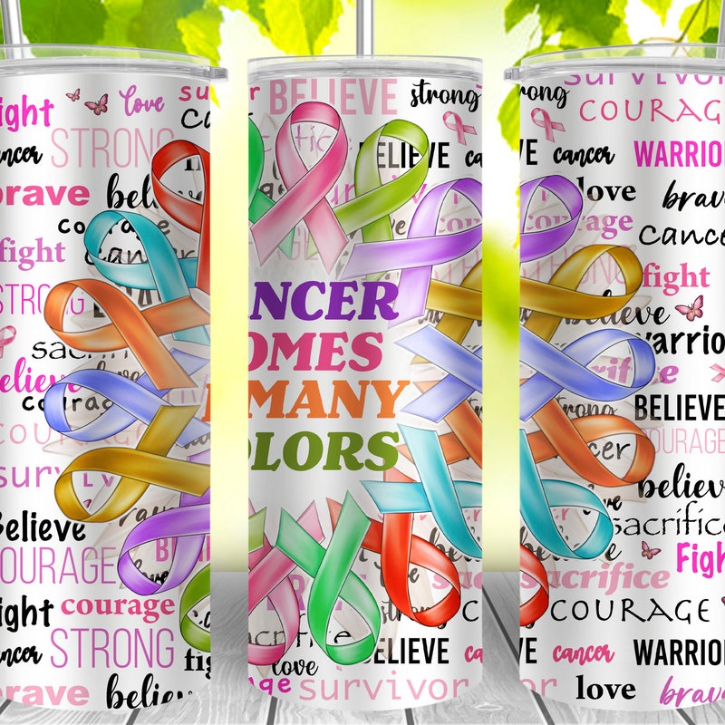 Cancer in All Colors Svg - Etsy