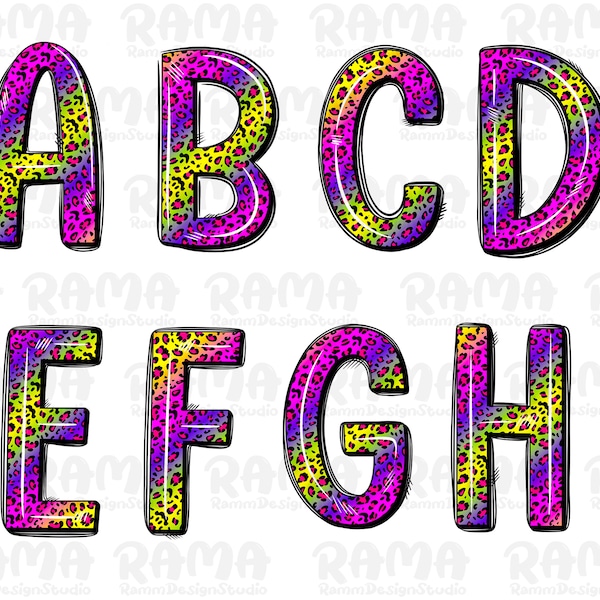 Rainbow Leopard - Etsy