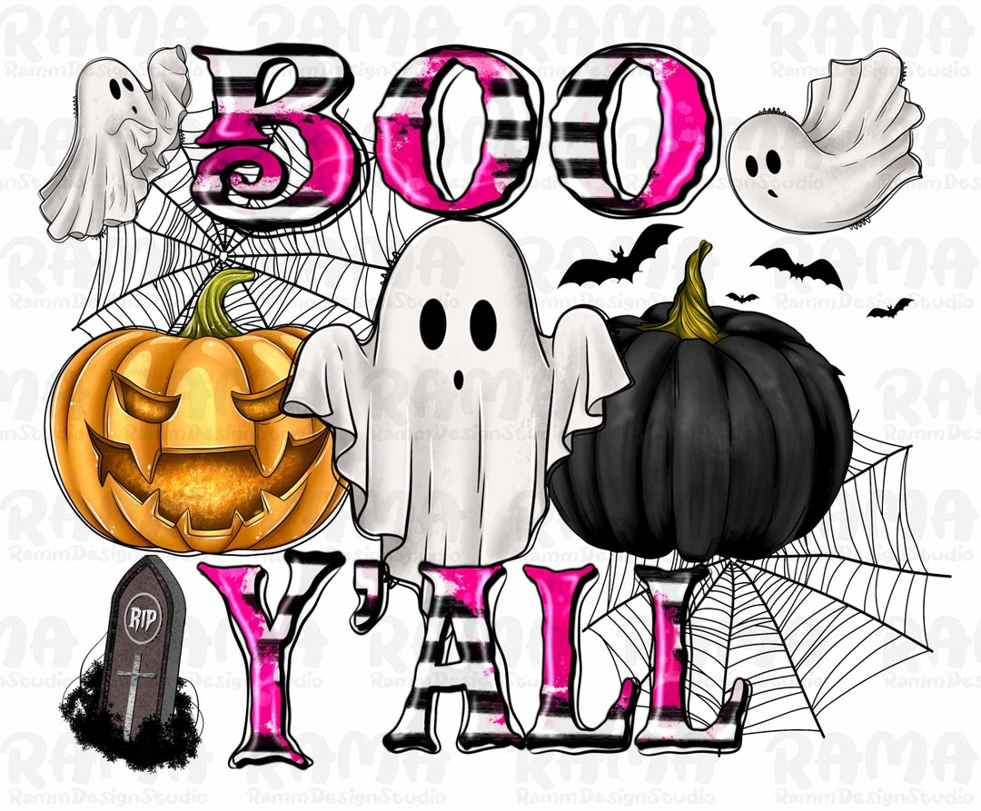 Boo Y'all PNG, Boo, Spooky Png, Sublimation Designs Downloads,halloween ...