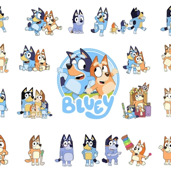Bluey Family Characters Png - Etsy UK