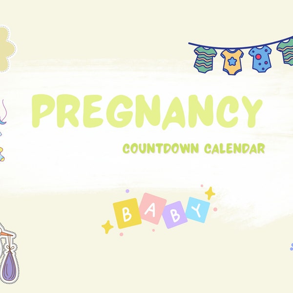 Pregnancy Countdown - Etsy
