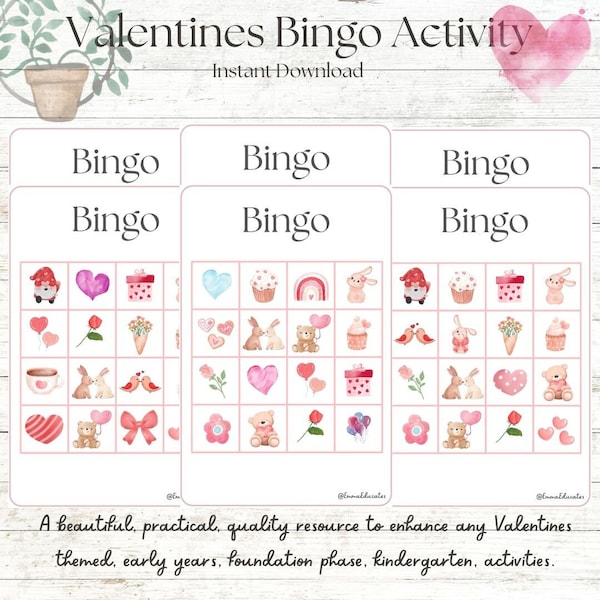 Valentine Bingo - Etsy