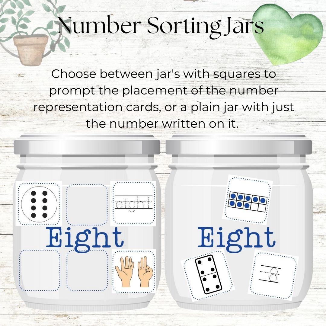 Number Jar Sorting; A Montessori Engaging and Interactive Activity to ...