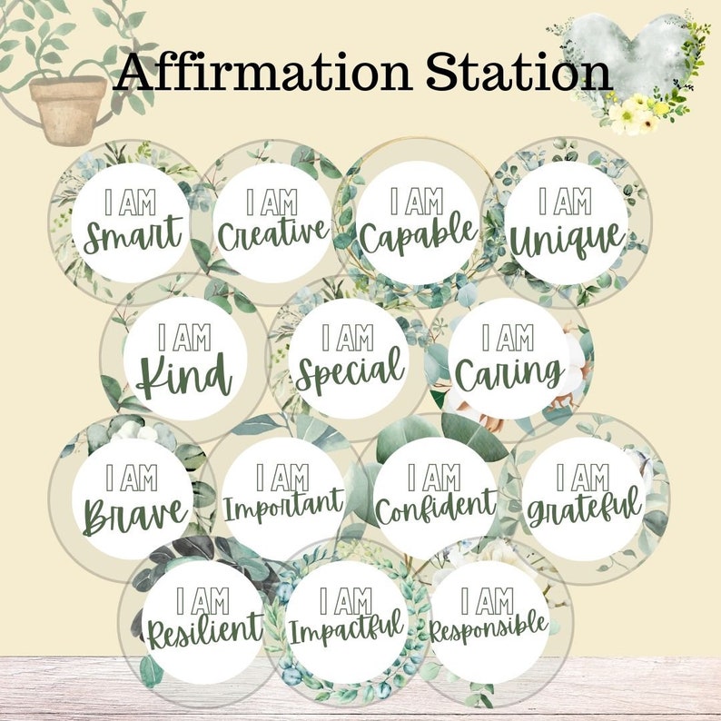 Affirmation Station: Eucalyptus Inspirational Affirmations for a Serene ...