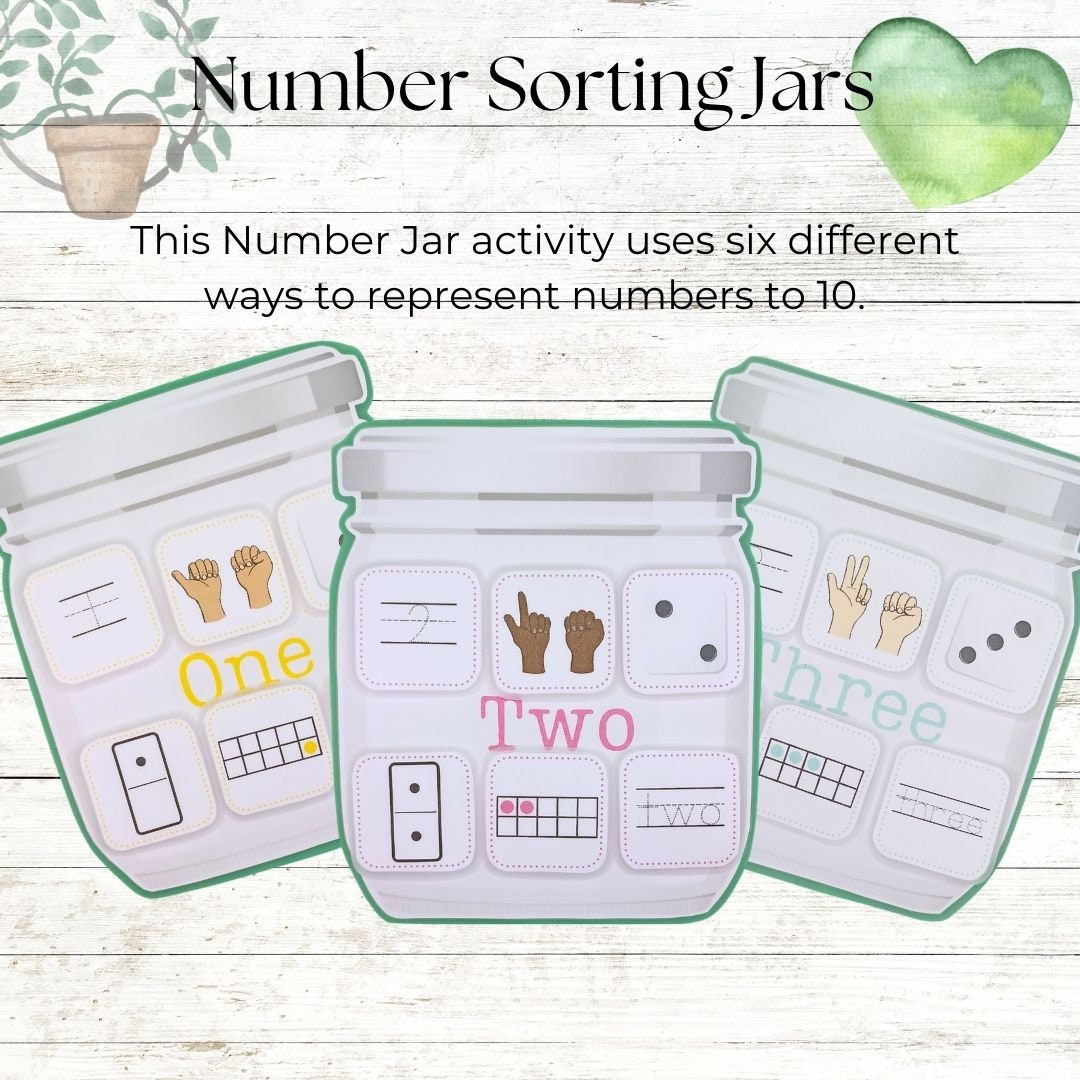 Number Jar Sorting A Montessori Engaging and Interactive Activity to ...