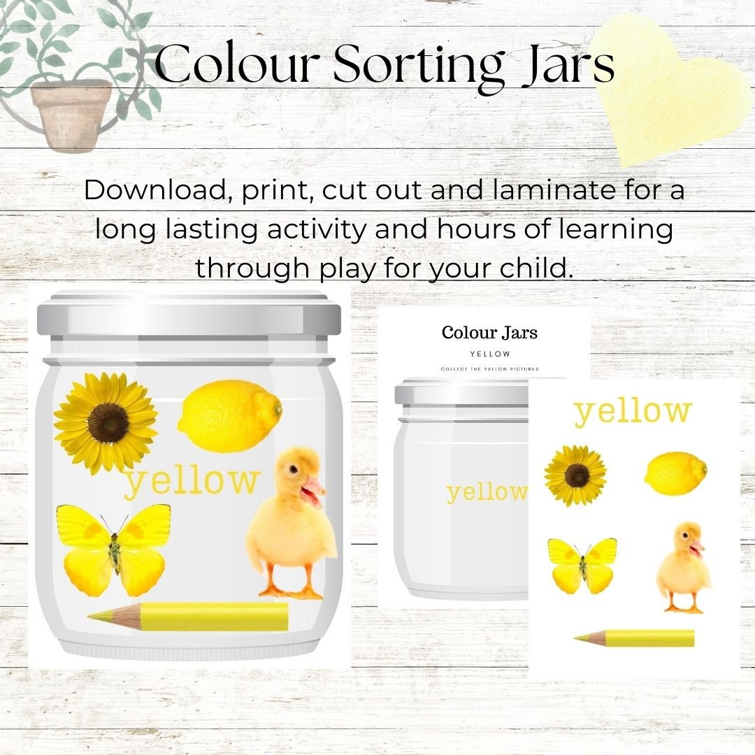 Colour Sorting Jars A Montessori-inspired Educational Toy With Pictures ...