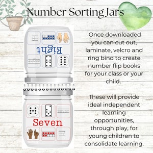 Number Jar Sorting; A Montessori Engaging and Interactive Activity to ...