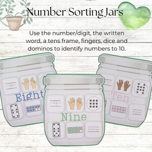 Number Jar Sorting; A Montessori Engaging and Interactive Activity to ...
