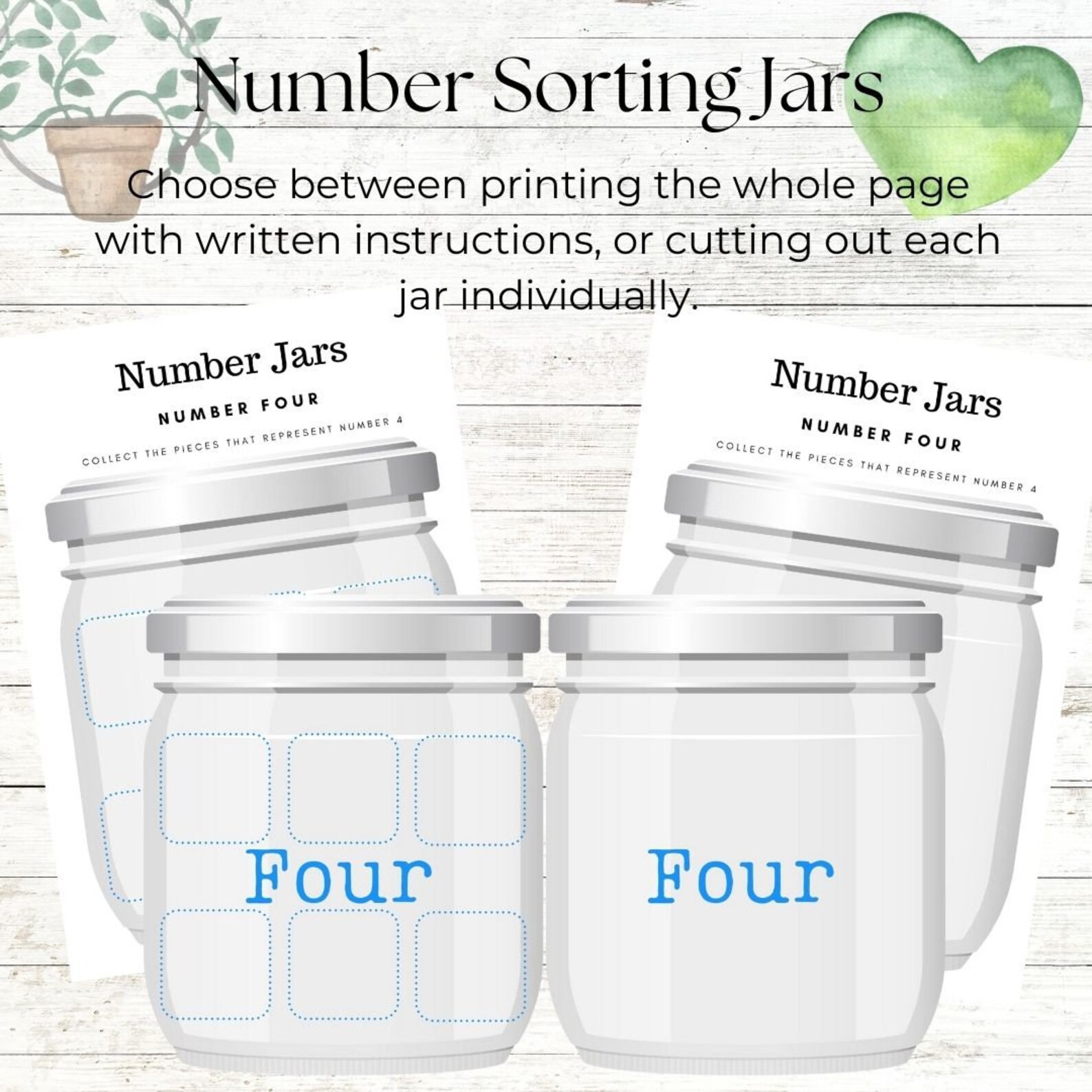 Number Jar Sorting; A Montessori Engaging and Interactive Activity to ...