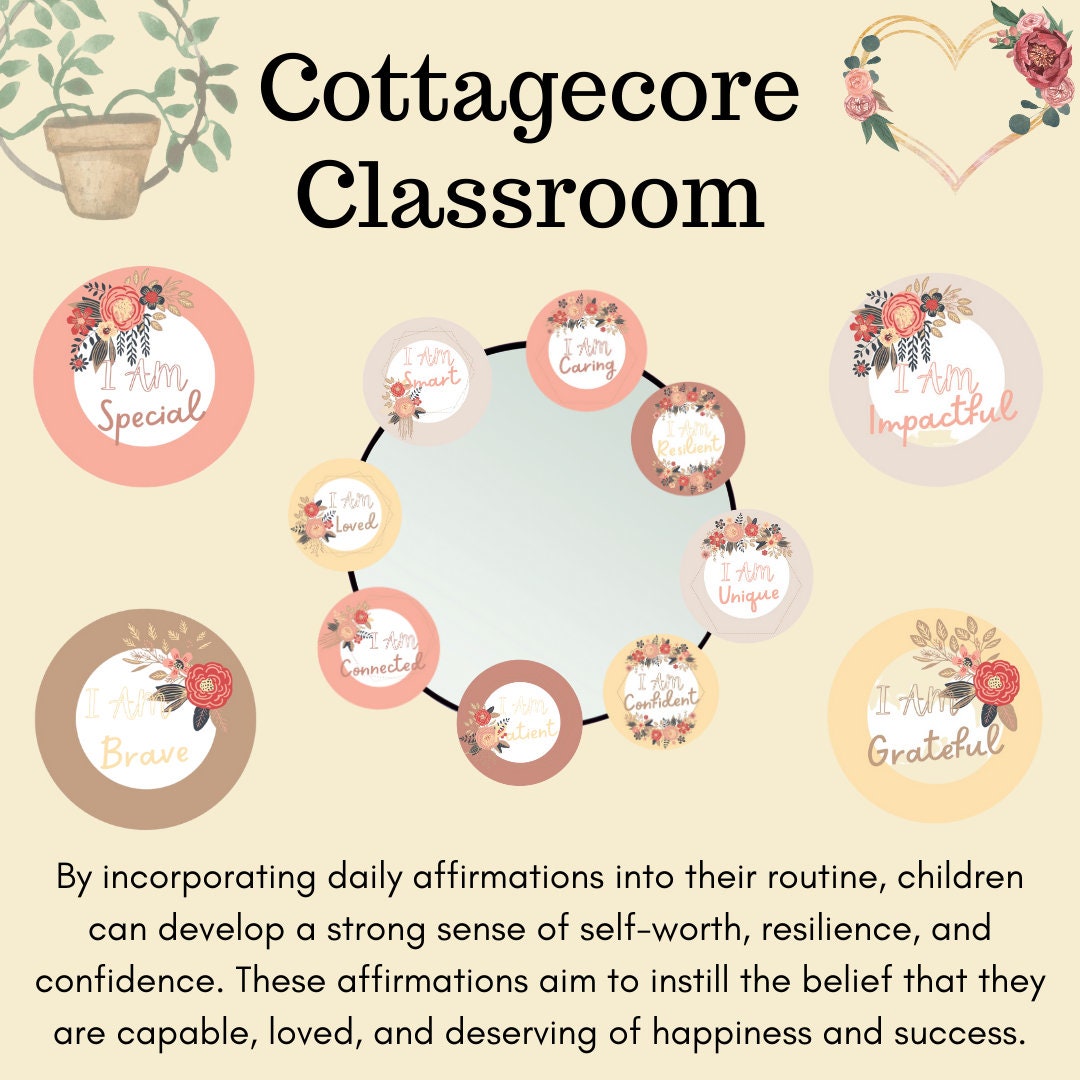 Cottagecore Inspired Classroom Decor Including: Calander Set, Number ...