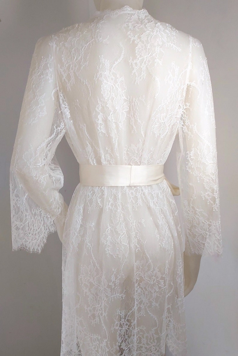 Short Lace Robe, Bridal Robe, Wedding Robe, Boudoir Lingerie, Bride's ...