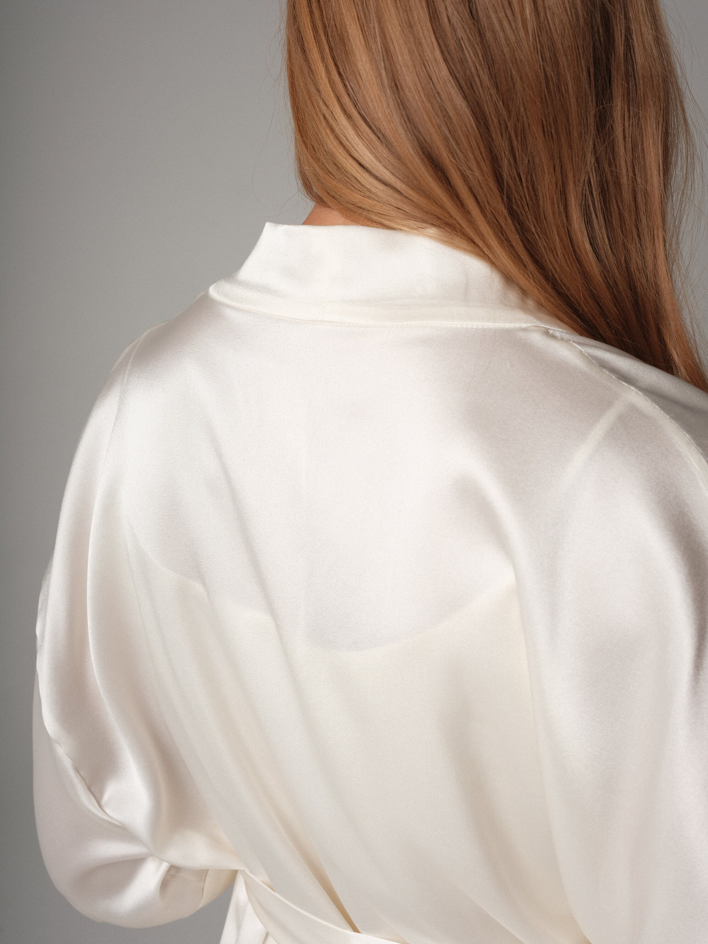 Luxury Silk and Lace Robe, Real Silk Mid Length Robe, Silk Satin ...