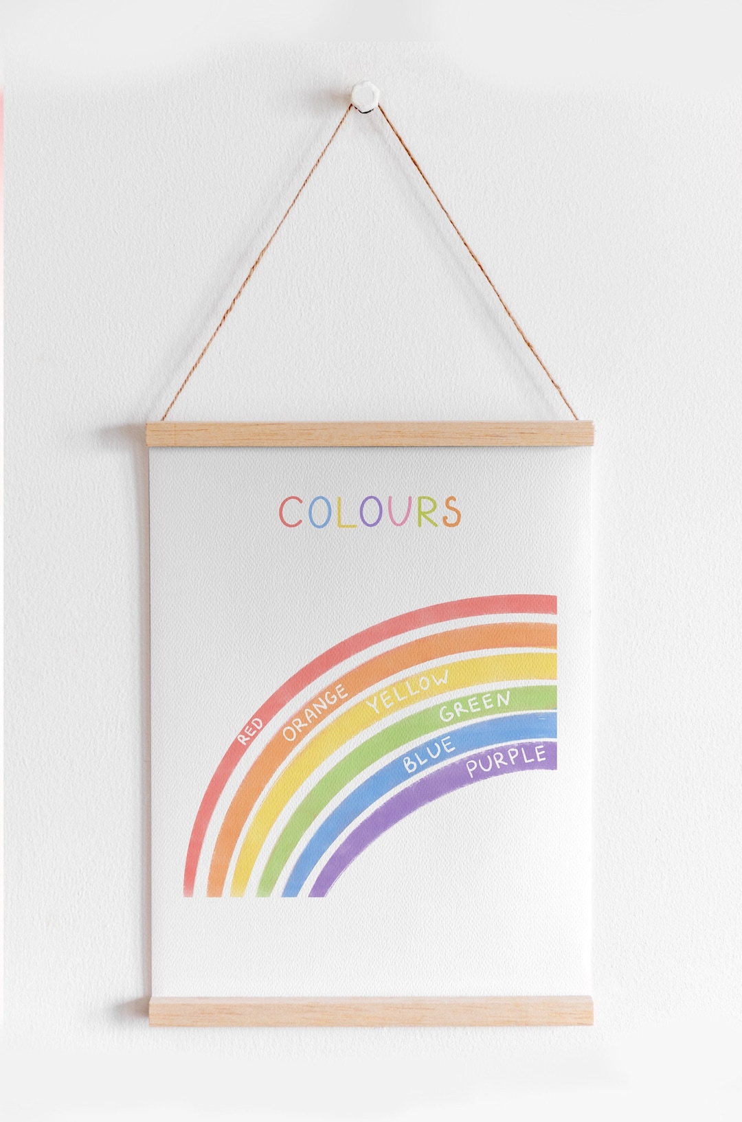 Rainbow Colour Poster 2 Types Digital Download Kids Room - Etsy