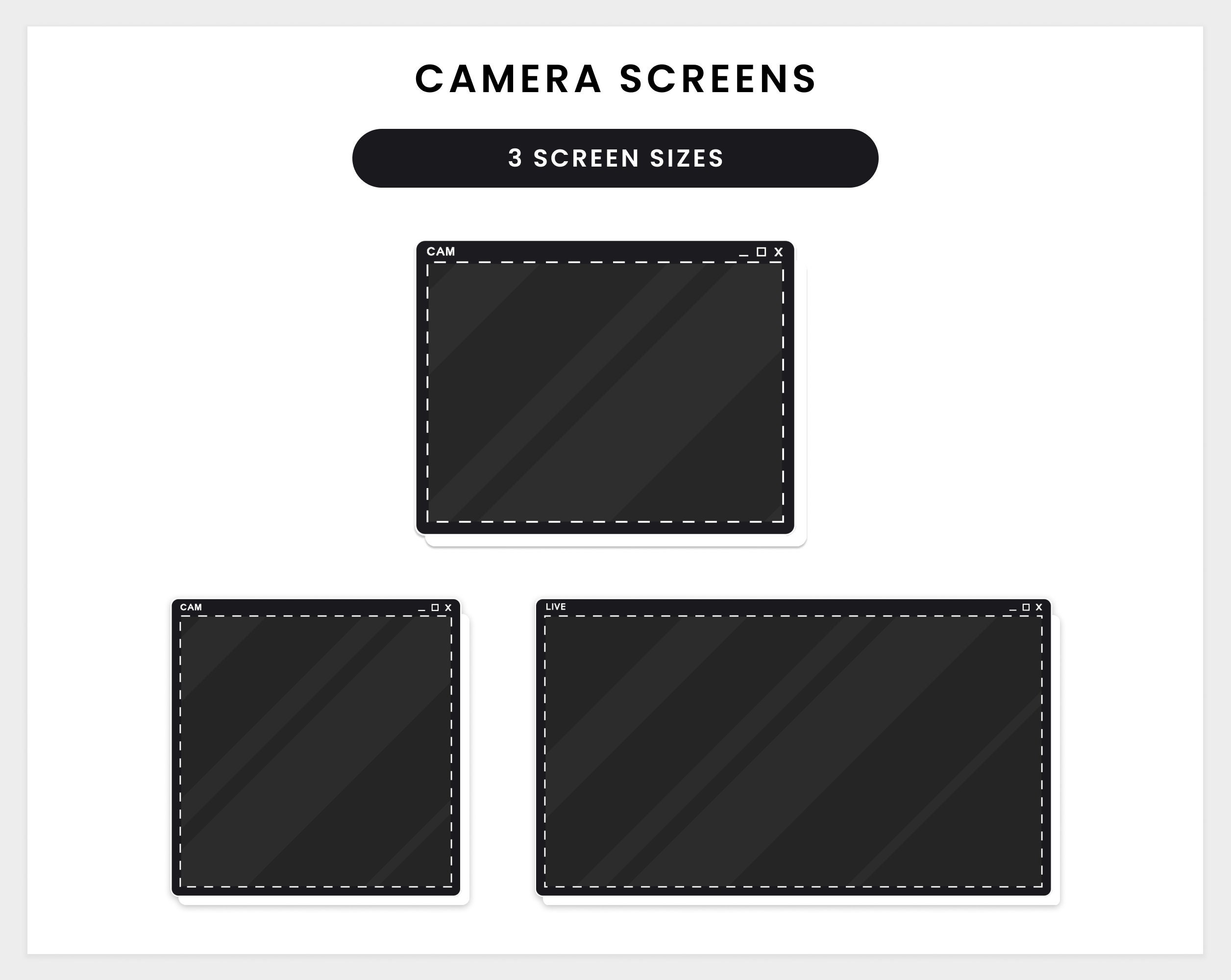 Pixel Monochrome Stream Overlay Twitch Overlay Package, Customizable ...