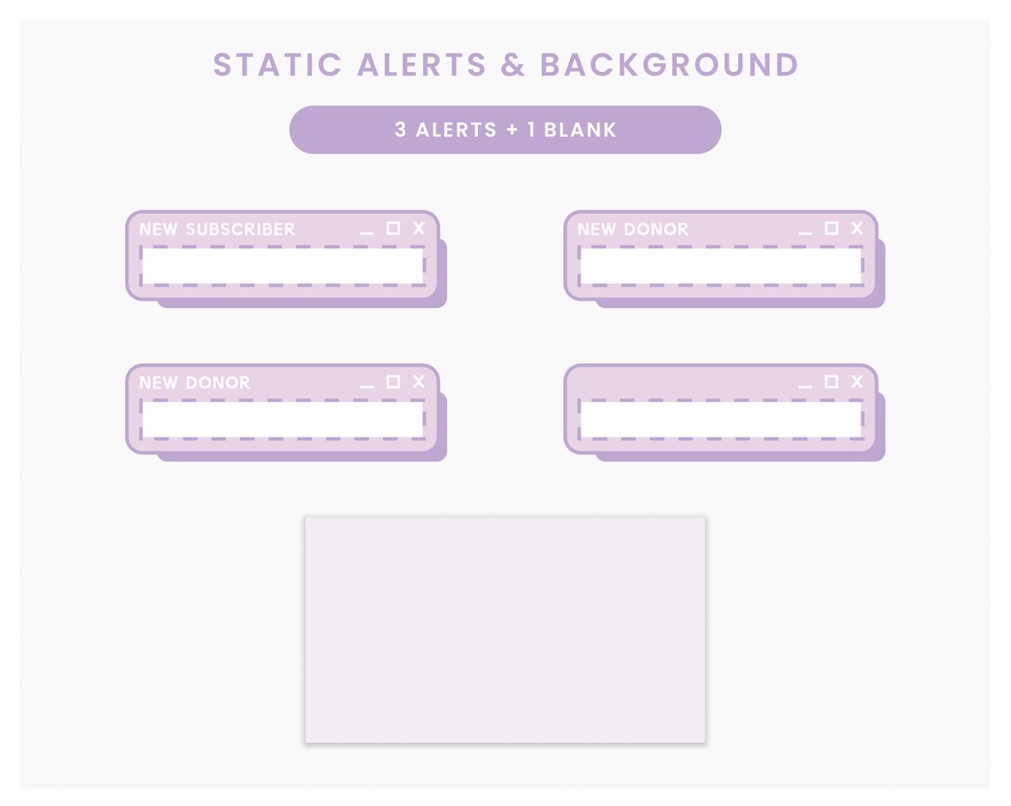 Pixel Purple Stream Overlay - Twitch Overlay Package, Customizable ...