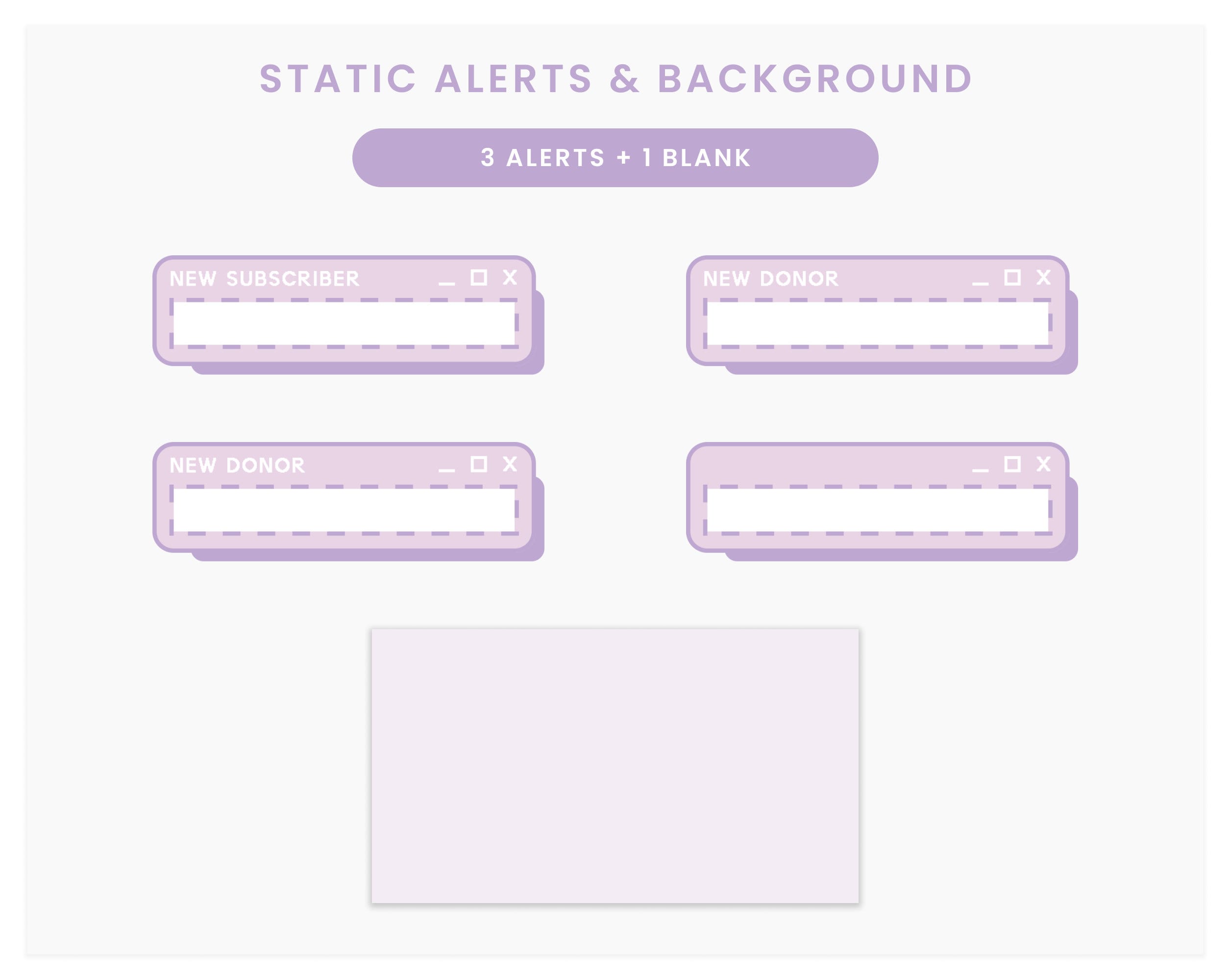 Pixel Purple Stream Overlay - Twitch Overlay Package, Customizable ...