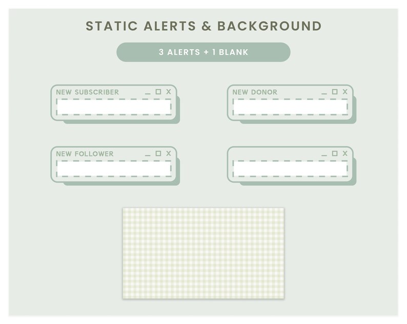 Pixel Green Stream Overlay - Twitch Overlay Package, Customizable ...