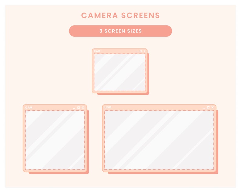 Pixel Peach Stream Overlay Twitch Overlay Package, Customizable Screen ...