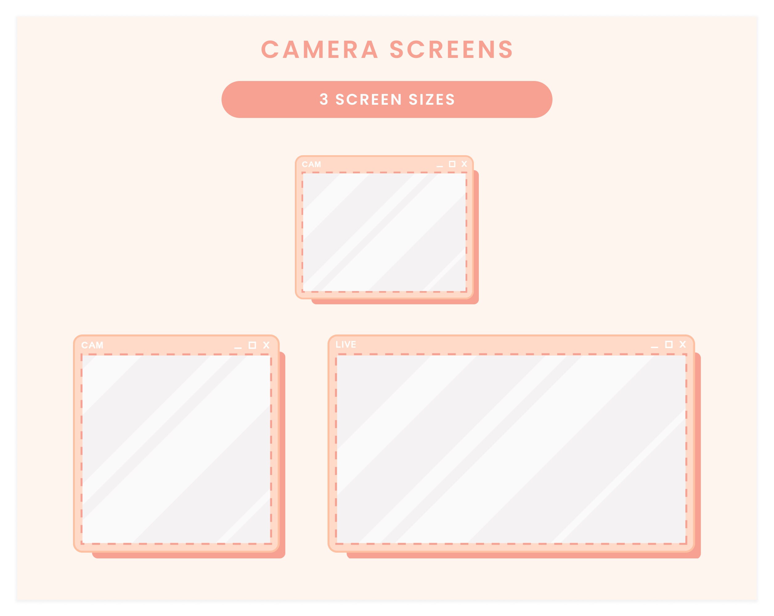 Pixel Peach Stream Overlay Twitch Overlay Package, Customizable Screen ...