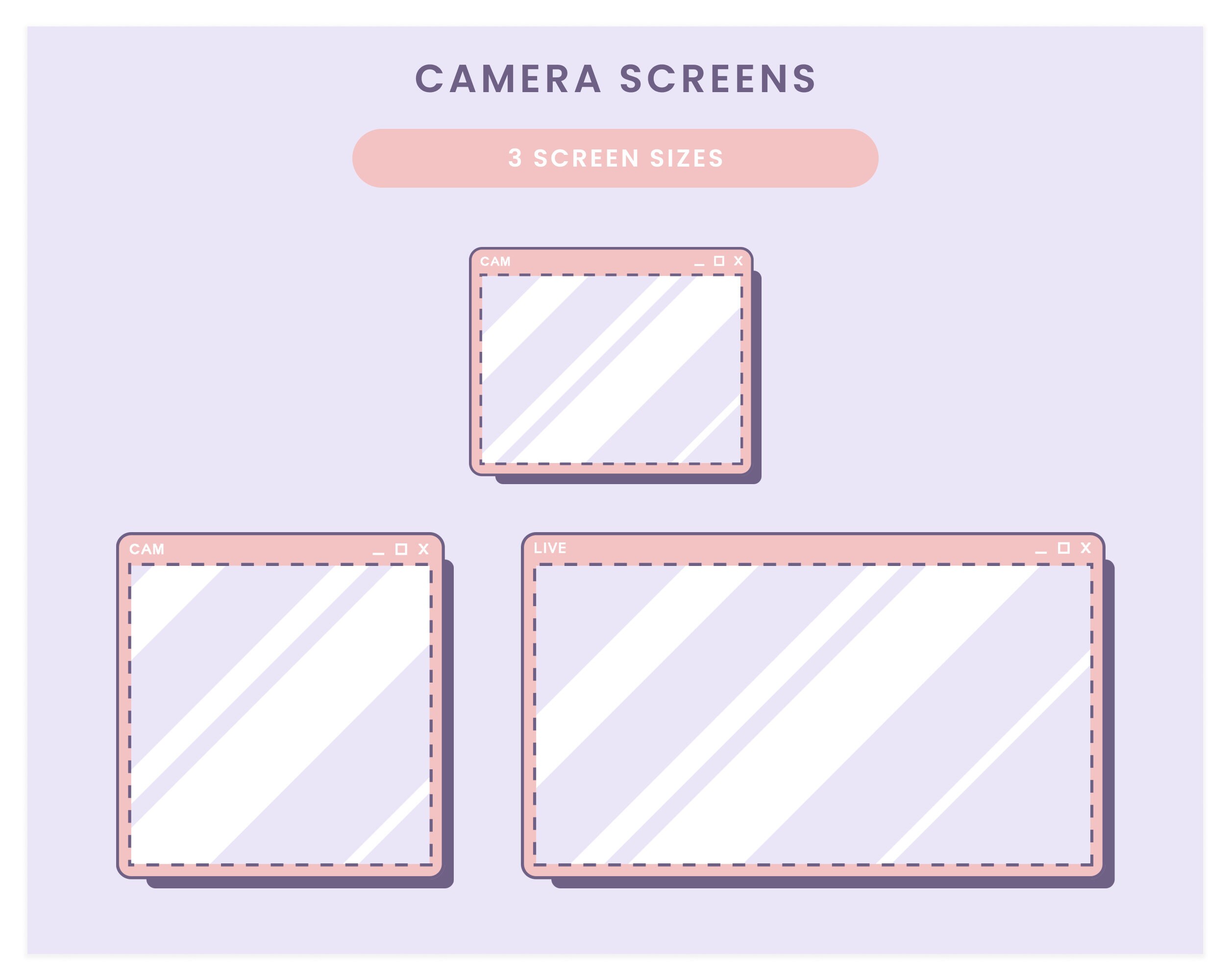 Pixel Lilac Stream Overlay - Twitch Overlay Package, Customizable ...