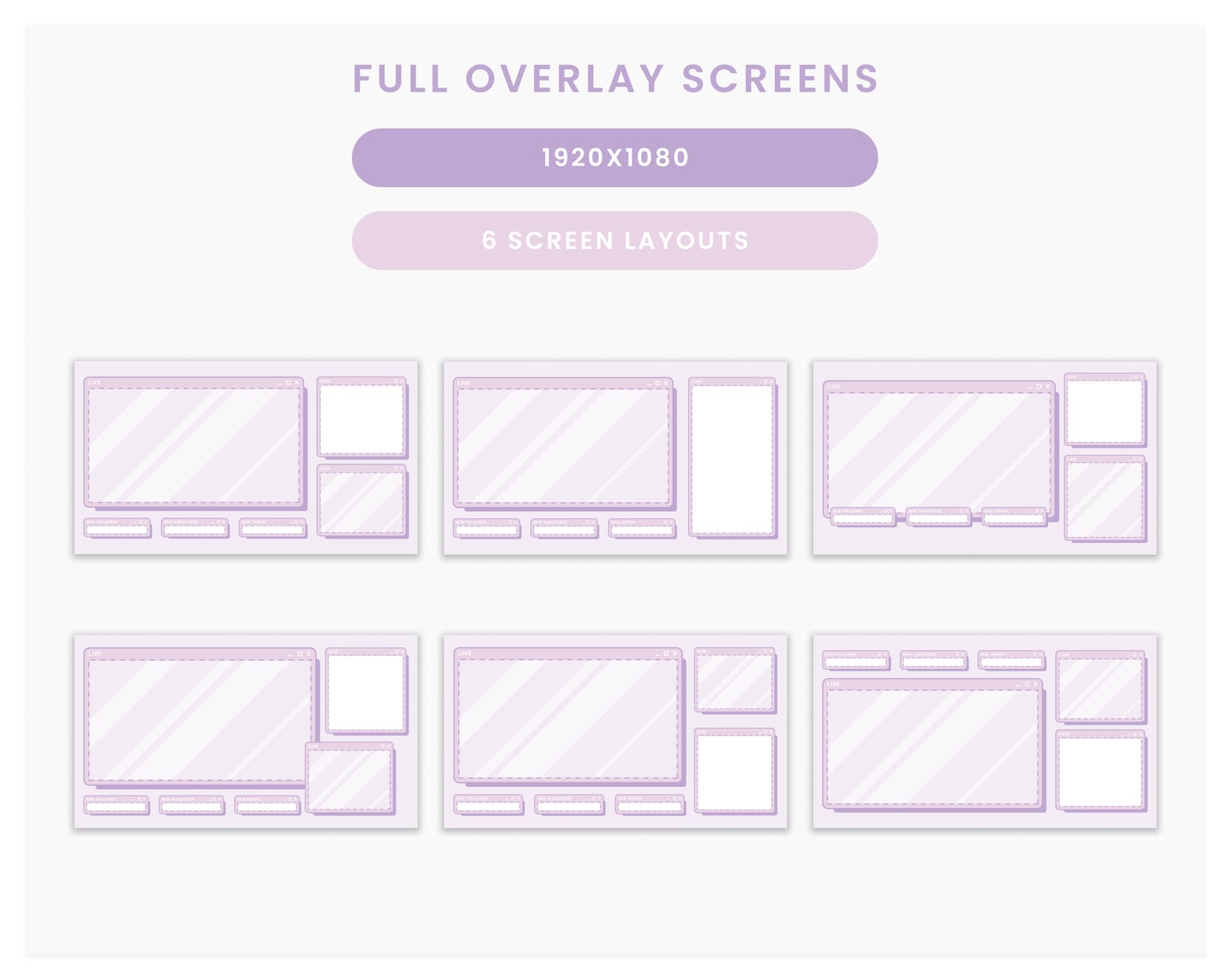 Pixel Purple Stream Overlay - Twitch Overlay Package, Customizable ...