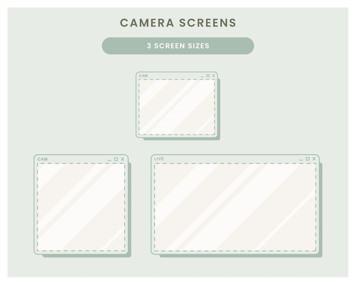 Pixel Green Stream Overlay - Twitch Overlay Package, Customizable ...