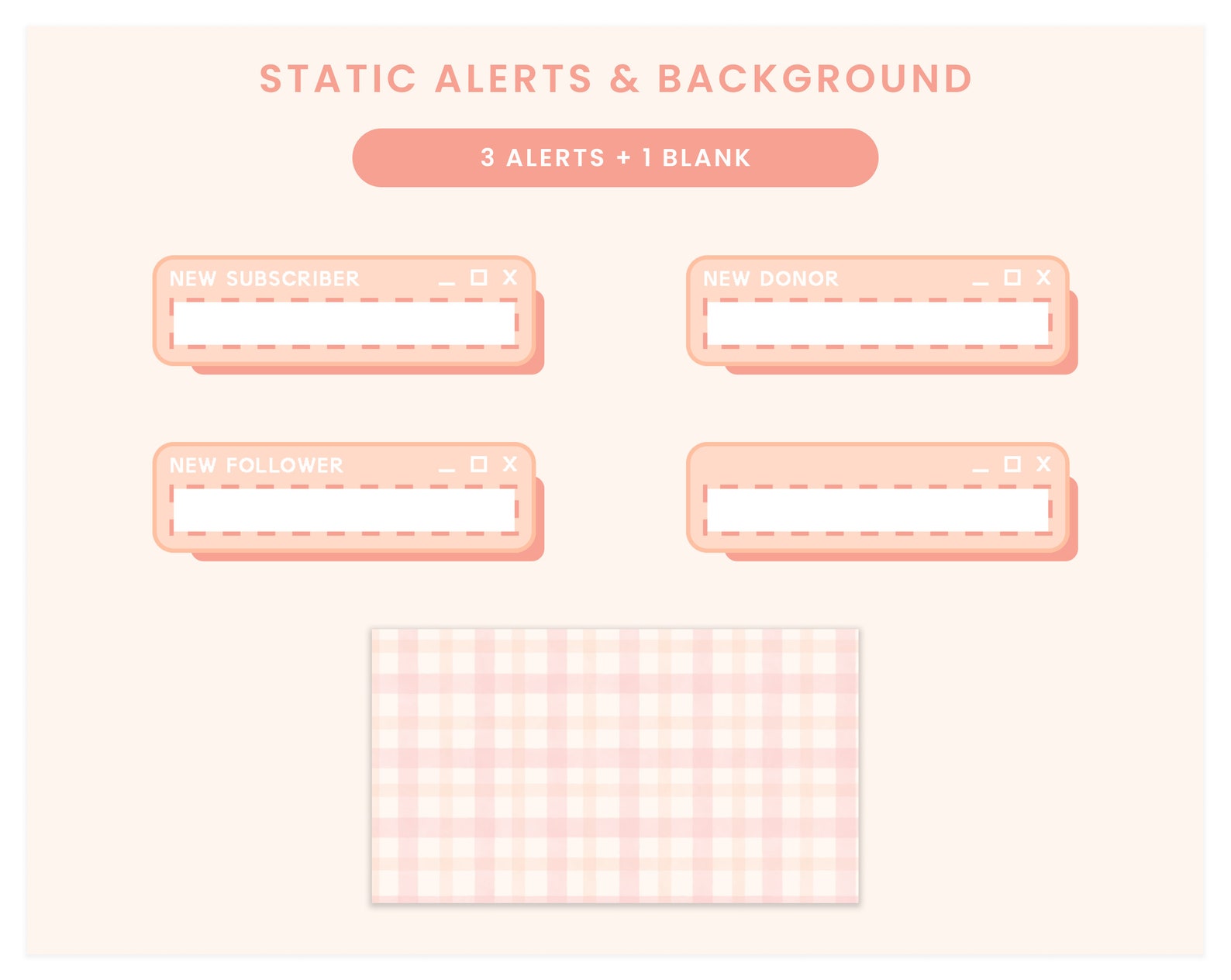 Pixel Peach Stream Overlay - Twitch Overlay Package, Customizable ...