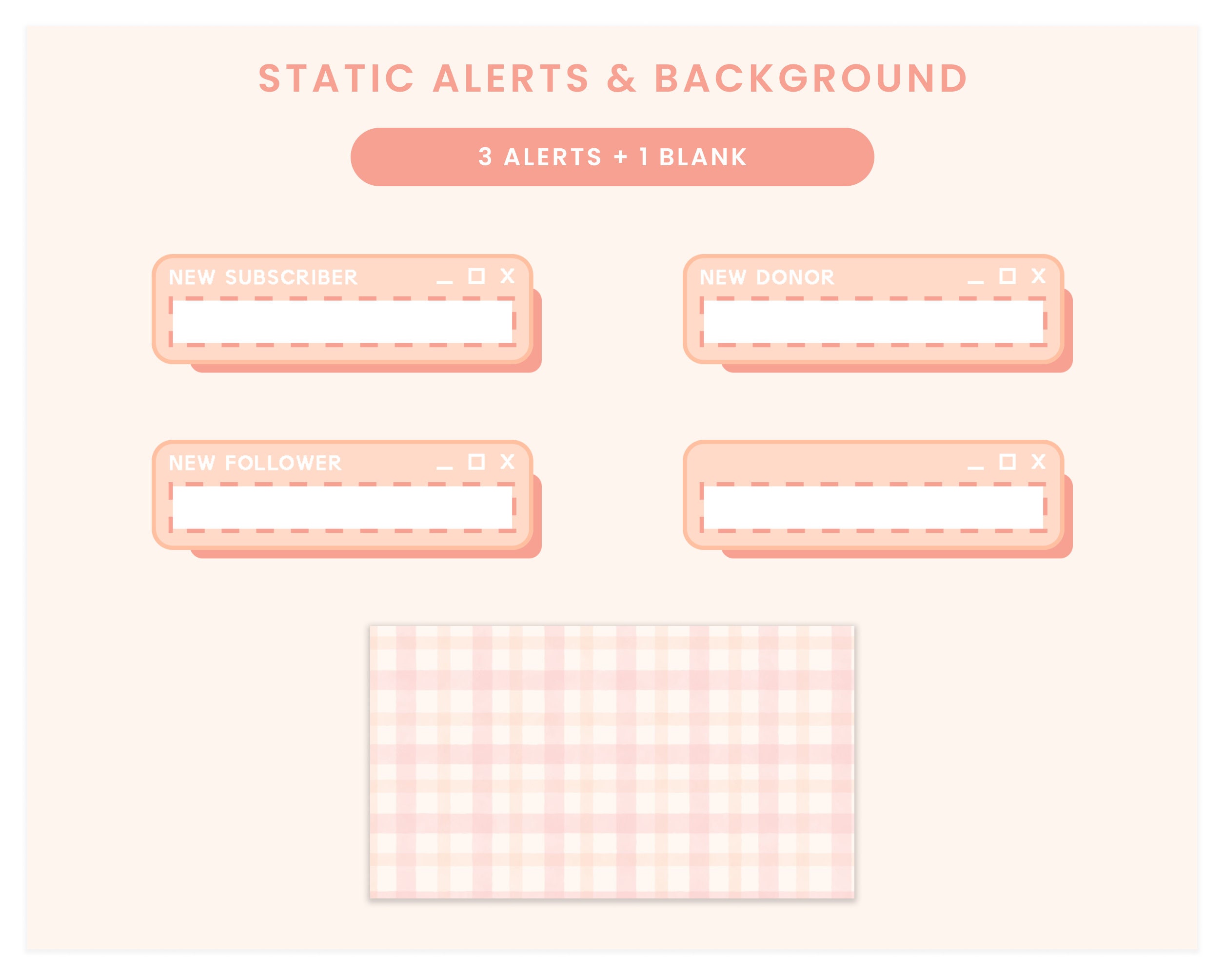 Pixel Peach Stream Overlay - Twitch Overlay Package, Customizable ...