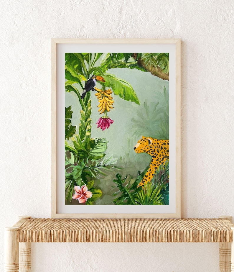 Jungle Secrets Art Print | Tropical Illustration | Jungle Wall Art | A5 ...