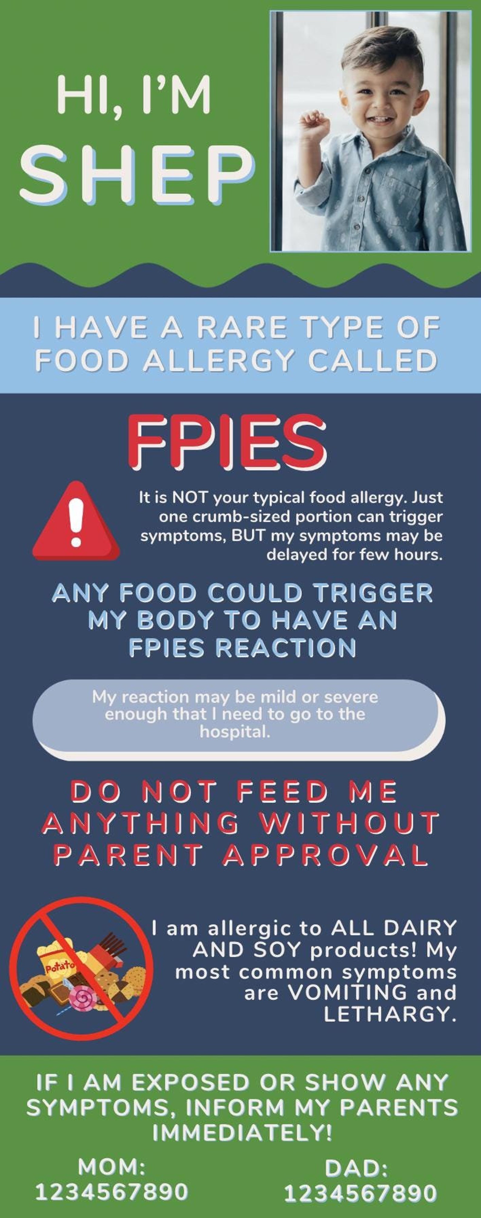 Personalized Allergy Flyer Template - Etsy