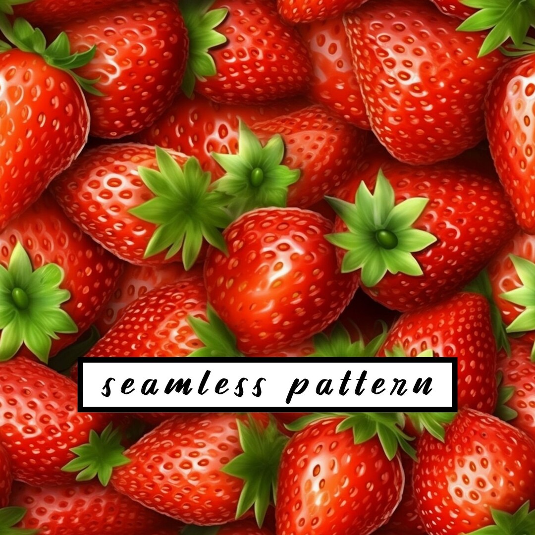 Strawberry Seamless, Seamless File, Strawberry Pattern, Fabric Print ...