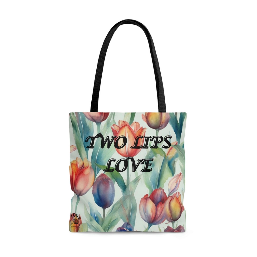 Tulip Tote Bag, Tulips Bag, Two Lips Bag, Beach Bag, Unique Tote Bag ...