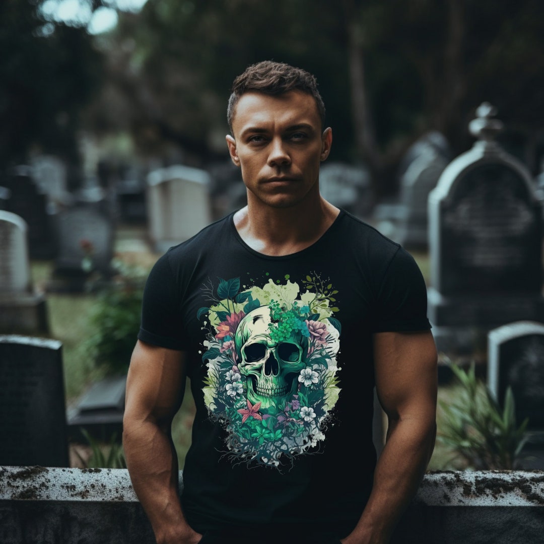 Eternal Enigma: Skulls Surrounded by Floral Beauty - Etsy