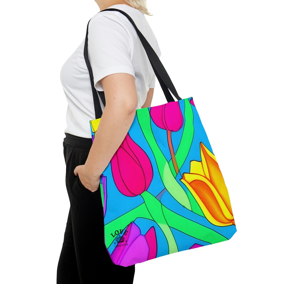 Tulip Tote Bag, Tulips Bag, Two Lips Bag, Beach Bag, Unique Tote Bag ...