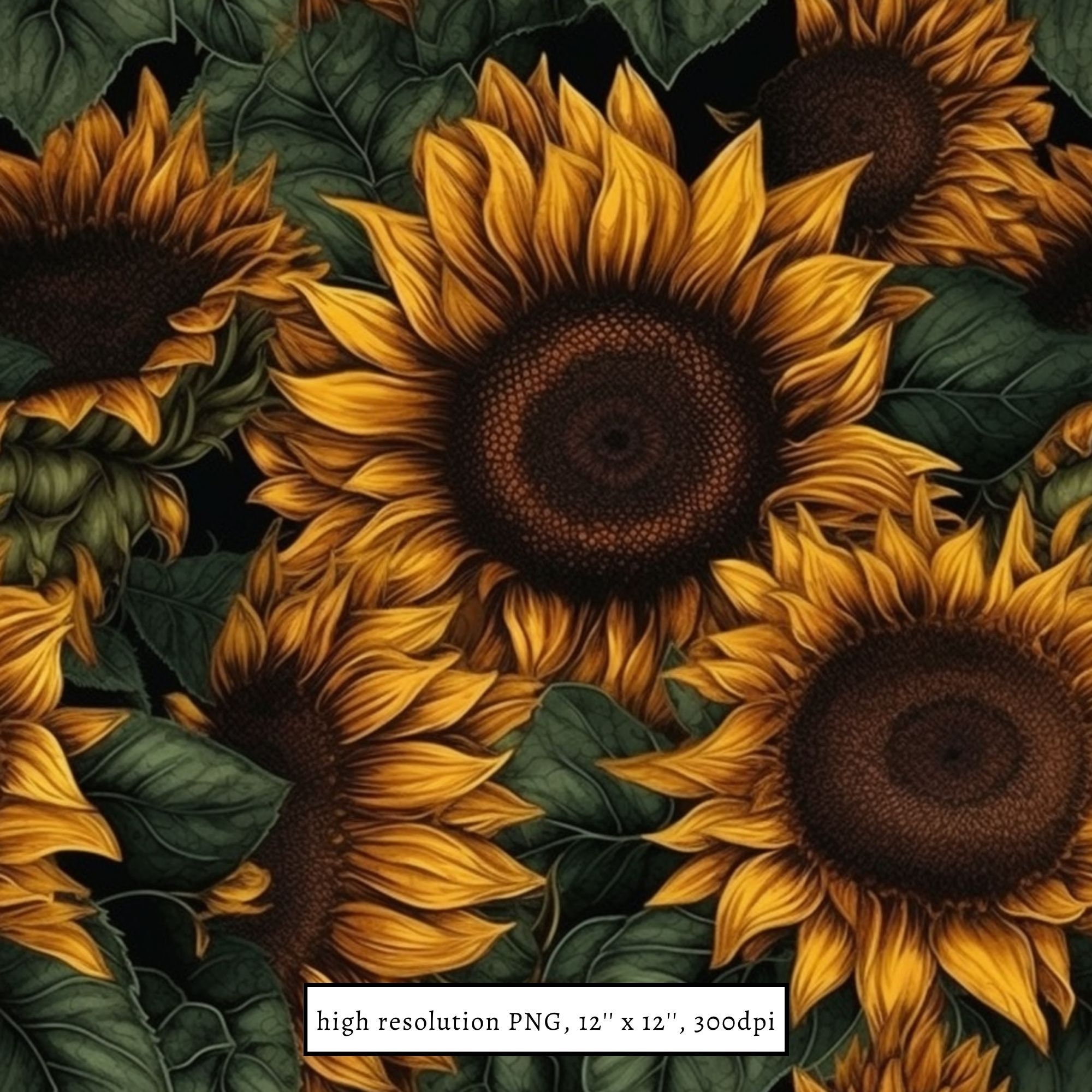 Sunflower Seamless, Unique Seamless File, Sunflower Pattern, Fabric ...