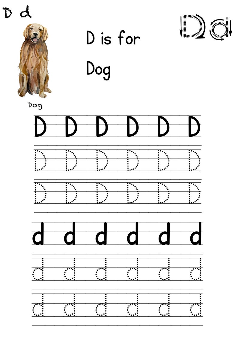 ABC Tracing Worksheets, Handwriting Practice. Trace, Write, Preschool ...