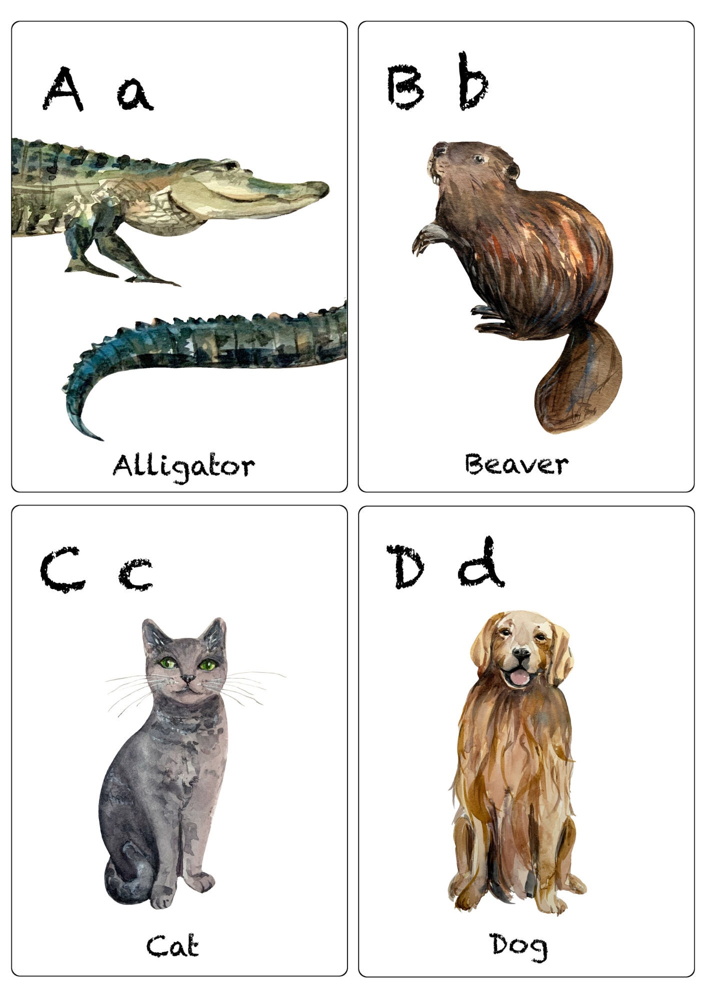 ABC Tracing Worksheets Handwriting Practice. Trace Write - Etsy