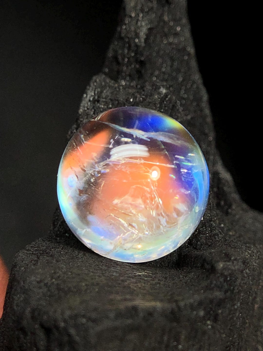 Rainbow Fire Color Changing Madagascar Moonstone, 10 MM Loose Cabochon ...
