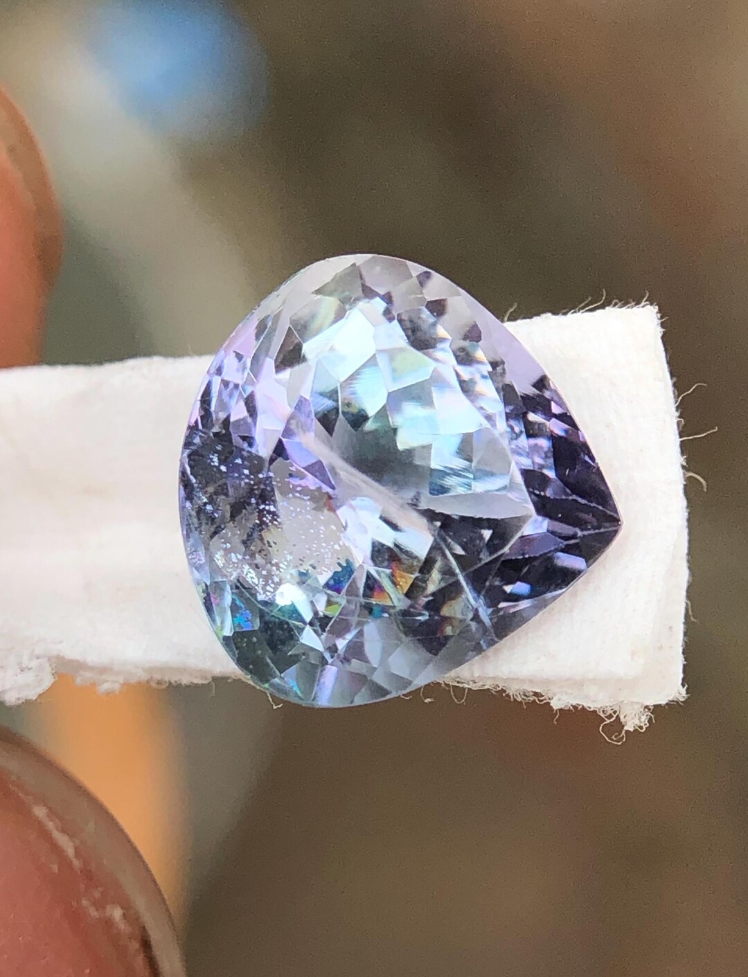 Rainbow Schiller Mermaid Tanzanite Heart, Bi-color Tanzanite, Rainbow ...