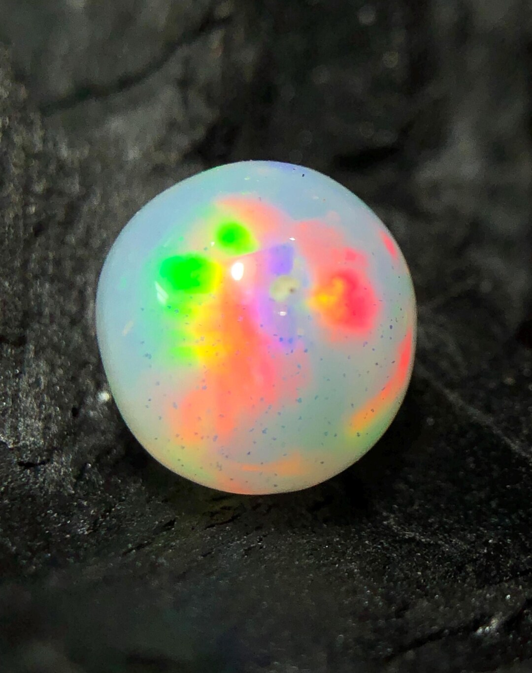 Rainbow Fire Opal Sphere, 8 MM Opal Sphere | Blue Green Yellow Fire ...