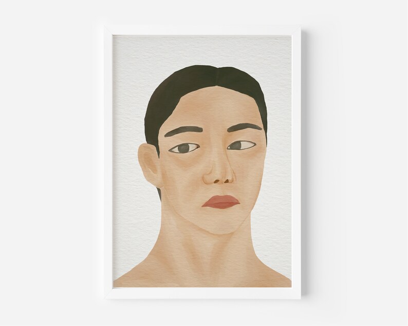 Digital Portrait Printable Printable Illustration Prints - Etsy
