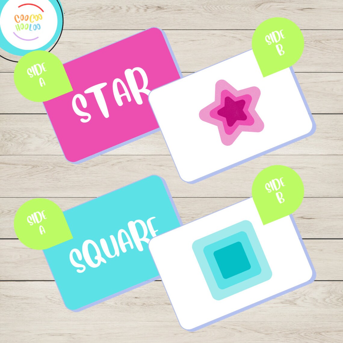 Shapes Flashcards Geometric Shapes Flash Cards Montessori - Etsy