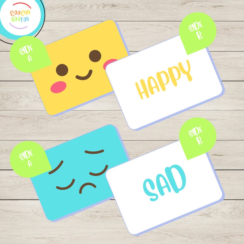 Moods Flashcards, Feelings Flash Cards, Montessori Materials ...