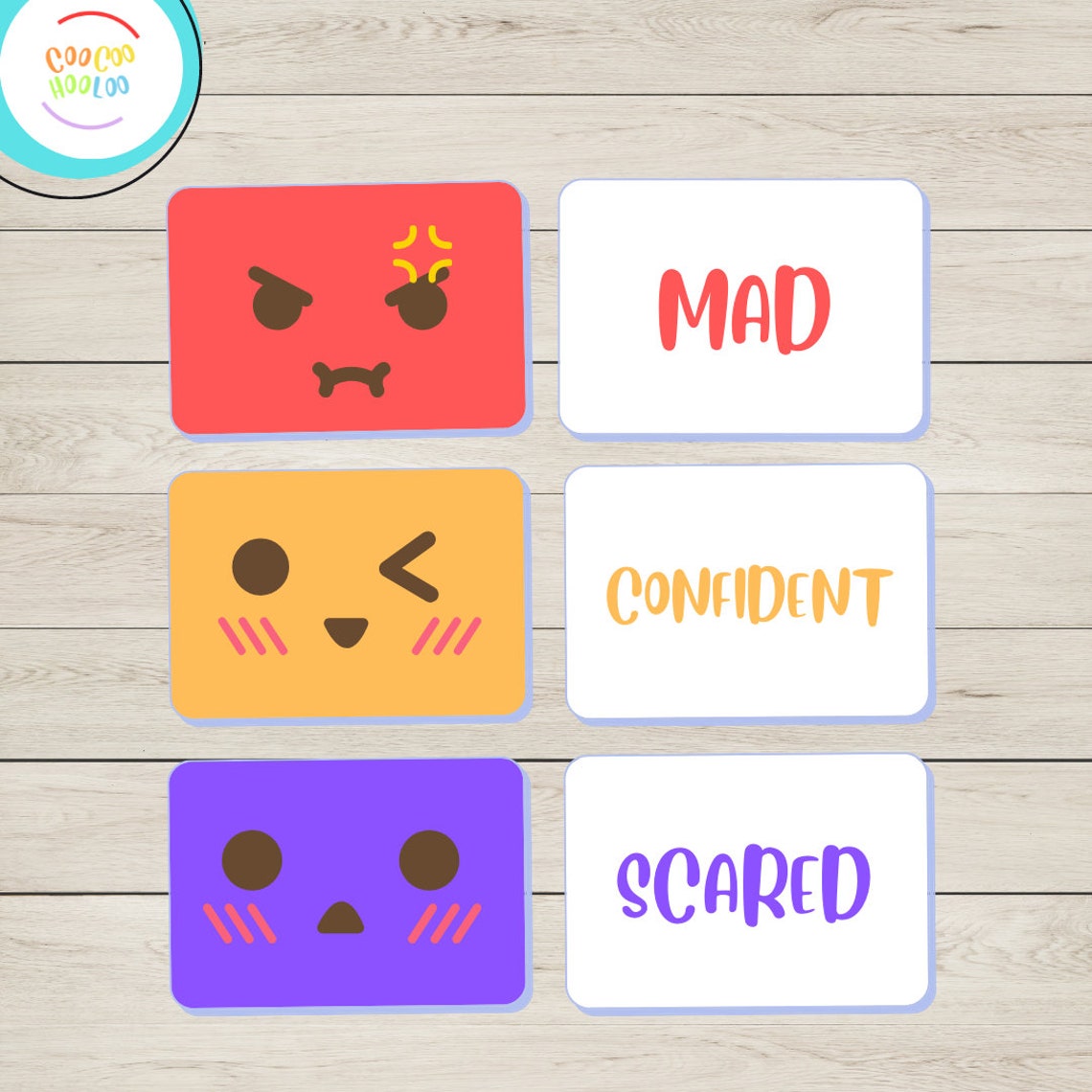 Moods Flashcards, Feelings Flash Cards, Montessori Materials ...