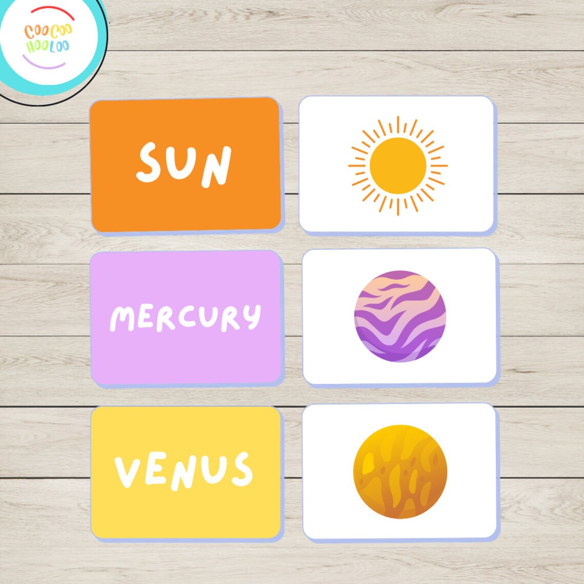 Solar System Flashcards Space Flash Cards Montessori - Etsy