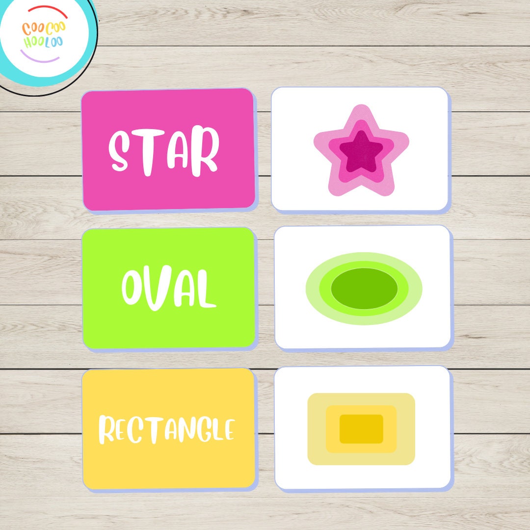 Shapes Flashcards, Geometric Shapes Flash Cards, Montessori Materials ...